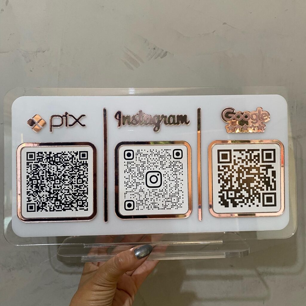 Placa pix em acrílico - Gráfica Gontijo - Sua Gráfica em Brasília